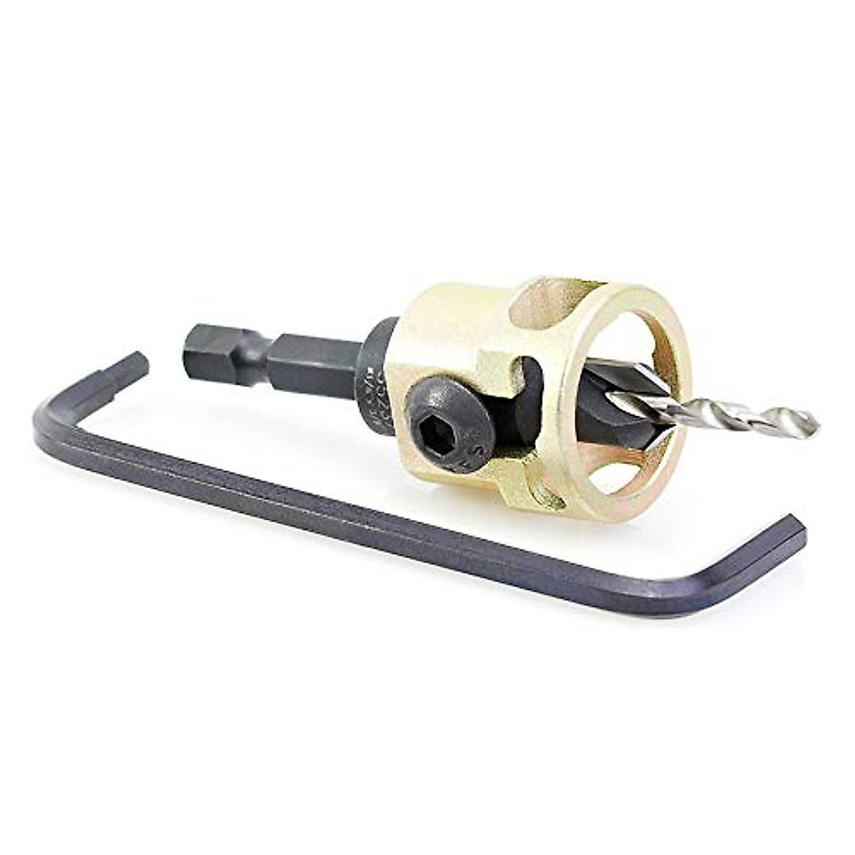 Amana Tool - 55237 Carbide Tipped Adjustable Countersink with Depth-Stop 3/8 Dia x 49 Degr