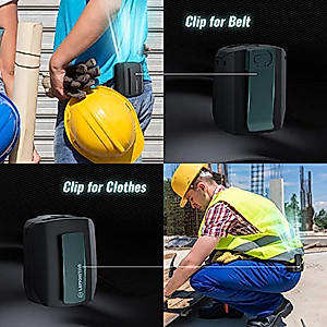 Personal Portable Waist Clip Fan, 5000mAh Rechargeable Battery Operated Necklace Fan, Hands-free Wearable Fan 3 Speed, 18H Work Time for Workers, Climbing, Hiking etc(Black)