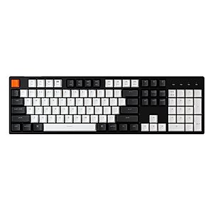Keychron C2 Full Size Wired Mechanical Keyboard for Mac, Hot-swappable, Gateron G Pro Brown Switch, White Backlight, 104 Keys ABS keycaps Gaming Keyboard for Windows,Type-C Braid Cable
