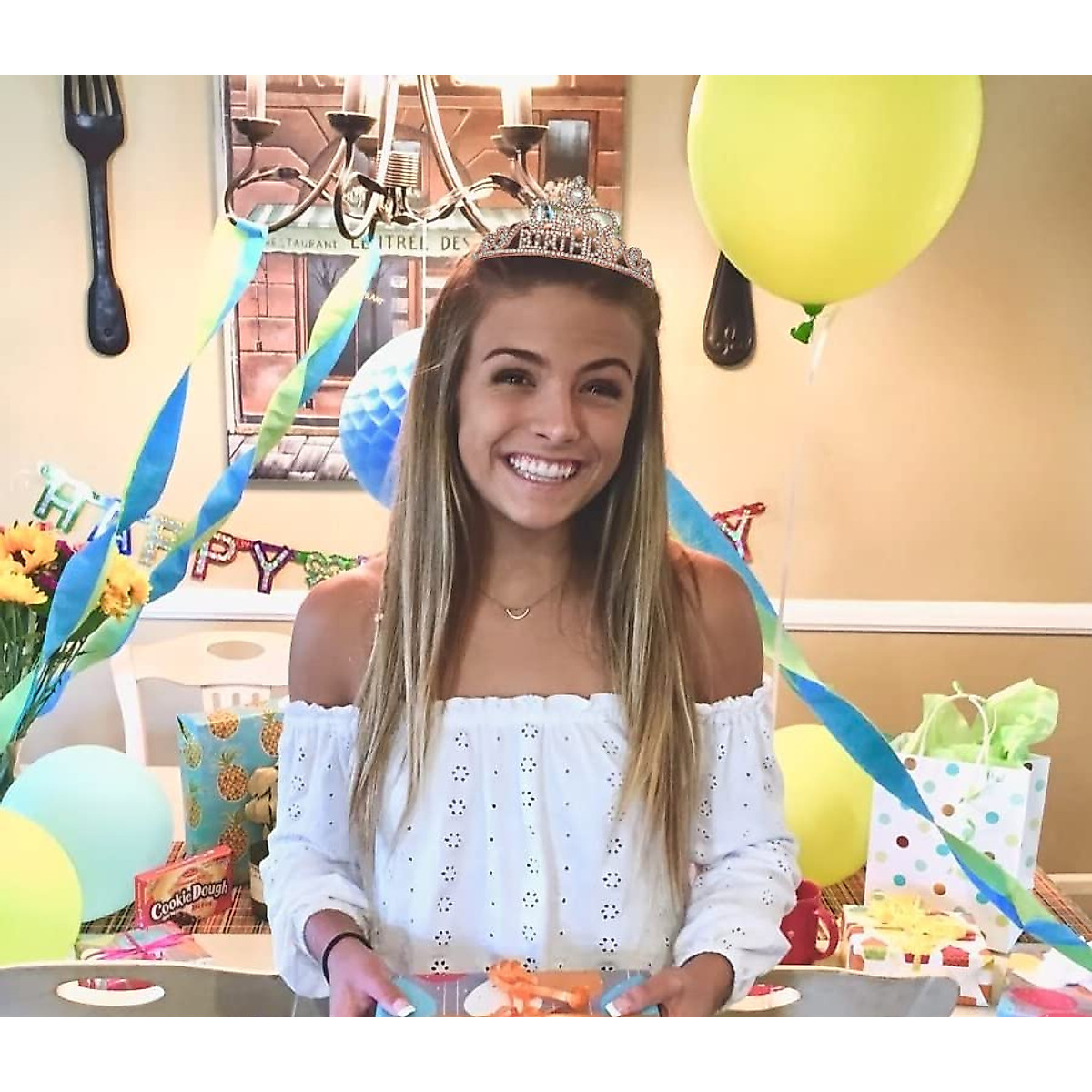 FGSS Birthday Rhinestone Tiaras-and-Crowns Crystal Headband - Womens Birthday Queen Princess Crown Hair Accessories