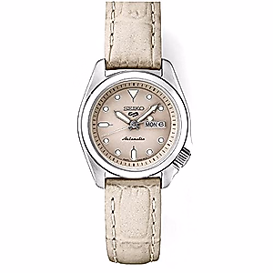 Seiko Men's Sand Beige Dial Beige Leather Band Automatic Watch
