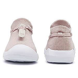 MORENDL Baby Walking Sock Shoes 2 Tiny Feet Infant Slippers Toddler Girl Boy Non-Slip Soft Sole Slip On House Shoes Beige 12-15Months