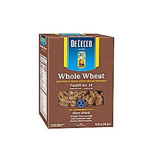 De Cecco Pasta Fusilli Whole Wheat Pasta, 13.25 oz