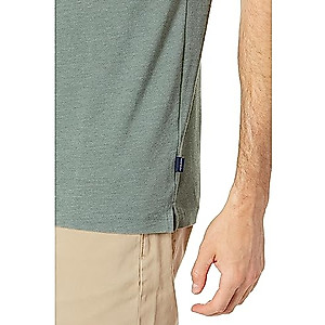 Lucky Brand Men's Venice Burnout Pique Short Sleeve Polo Shirt, Four Leaf Clover
