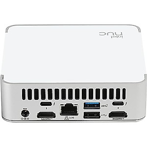 Intel 2023 NUC 13 Pro Kit NUC13ANBi5 Vivid Canyon Mini PC Desktop, 13th Gen 12-Core i5-1340P, 64GB DDR4 RAM, 2TB PCIe SSD, WiFi 6, Bluetooth 5.3, White, Windows 11 Pro, BROAG Cable