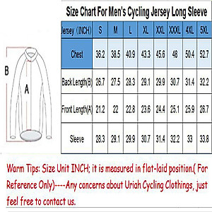 Uriah Men's Cycling Jersey Thermal Fleece Long Sleeve Reflective Copper Size XL(CN)