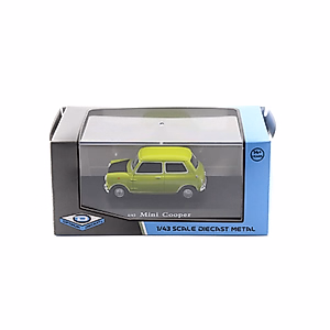 Motor city classics 1:43 Mini Cooper Green: Black Bonnet - Optimum Diecast