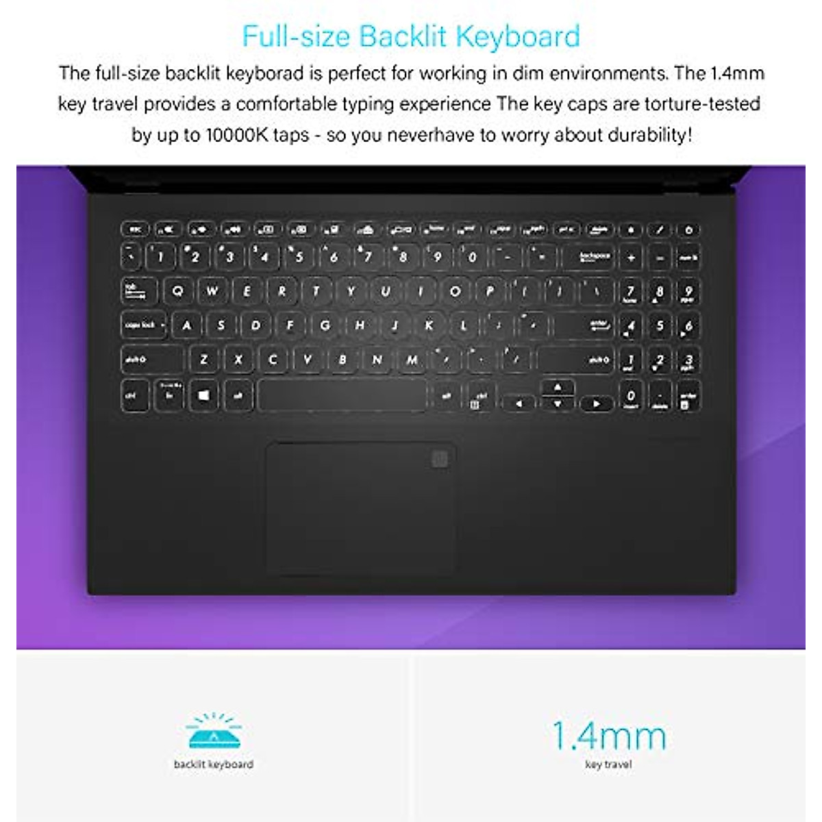 ASUS VivoBook 15.6" FHD Touchscreen Laptop. Intel Core i7-1065G7 Processor, 20GB RAM, 1TB SSD, Backlit Keyboard, Webcam, WiFi, HDMI, Bluetooth, Compact Design, Long Battery Life, Win 10