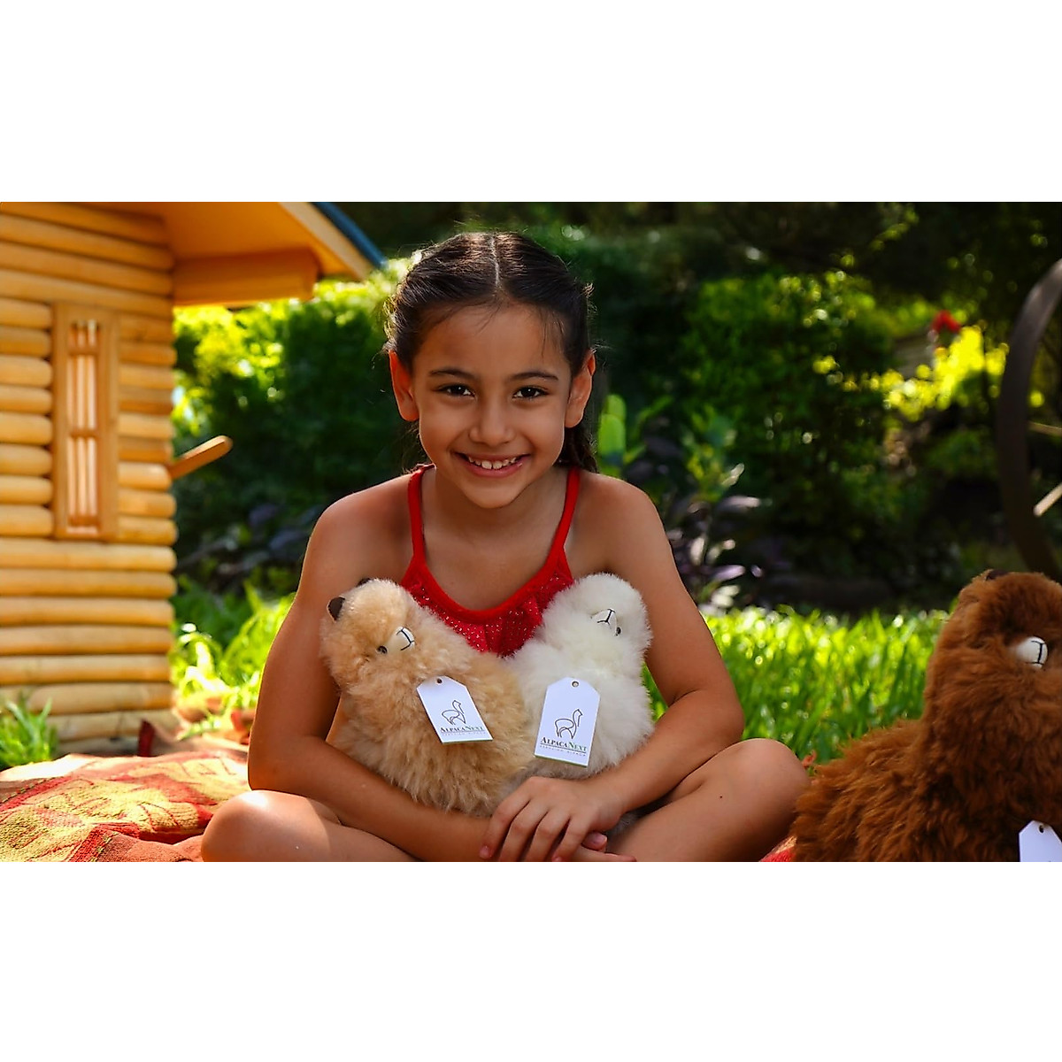 AlpacaNext Llama Stuffed Animal – 9 inch. Cute, Soft and Cuddly Alpaca Plush Toy Handcrafted on Real Alpaka Natural Fur (9 inches, Beige)