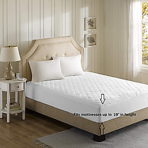 Beautyrest 3M Scotchgard Heated Mattress Pad - Electric Bed Warmer with 5 Heat Settings, 10 Hr Auto Shut Off Timer, All Around Elastic Deep Pocket, UL Certified, Machine Washable, White Twin XL