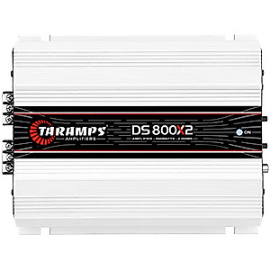 Taramps DS 800x2 2 Channels 800 watts RMS, FULL RANGE 2 Ohms, Car Audio Amplifier Multichannel Class D Crossover HIGH/LOW PASS.