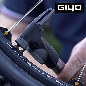 GIYO Mini Bike Pump with Gauge 2 Stage HP/HV 120 PSI Schrader & Presta Bike Tire Pump | Easy Inflation for Road & MTB | Frame Mount Included | Taiwan Made (GP-993)