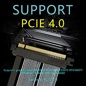 Eagolloar PCIE 3.0 x16 Extender Riser Cable,High Speed Flexible Right Angle PCI-E Port GPU Graphic Card Extension Cable-250mm