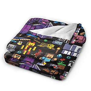 Ultra-Soft Warm Cozy Fleece Throw Blanket, Smooth Fuzzy Flannel Plush Blankets for Bed Sofa Home Decor Gift 50"x40"