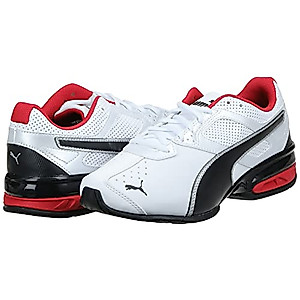 PUMA Men's TAZON 6 FM Cross Training Sneaker, Puma White-Puma Black-Puma Silver, 12