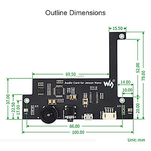 USB Audio Codec for Jetson Nano, USB Sound Card Driver-Free Plug and Play Support Recording and Playback Built-in Microphone and Speaker Header @XYGStudy