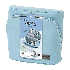 ソニック(Sonic) Sonic Utlim Sma-Sta Ash Wide Mobile Standing Case, Workspace Bag, Converts Into Stand for Smartphone, Stationery, Tech Accessories, Makeup Brush Holder, and More, UT-8655-B, Blue