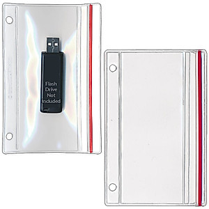 StoreSMART - Flash Drive Zipper Case for 3-Ring Binders - 25-Pack - Vinyl Plastic - R1831-FLASH25 - Made in USA