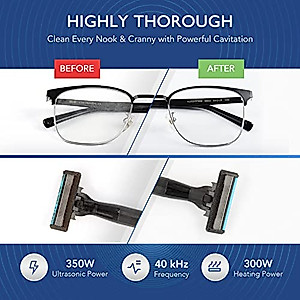 CREWORKS Ultrasonic Cleaner with Digital Timer and Heater, 15L Ultrasonic Cavitation Machine, 350W 304 Stainless Steel Professional Sonic Cleaning Machine for Jewelry Circuit Boards Auto Parts More