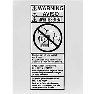 House Naturals 4 Gallon White Square Food Grade Bucket Pail with Lid ( Pack of 3) BPA Free- Made in USA