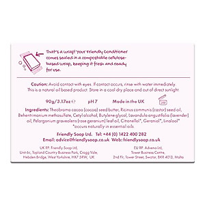 FRIENDLY SOAP Lavender Geranium Conditioner Bar, 95 GR