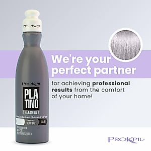 Prokpil | Treatment Platinum Maintenance Mask for Platinum Gray Silver Hair | Matizante Platino Tratamiento y Mantenimiento Natural Matizador Plateado, Gris Canoso (Regular Size 10oz-300ml)