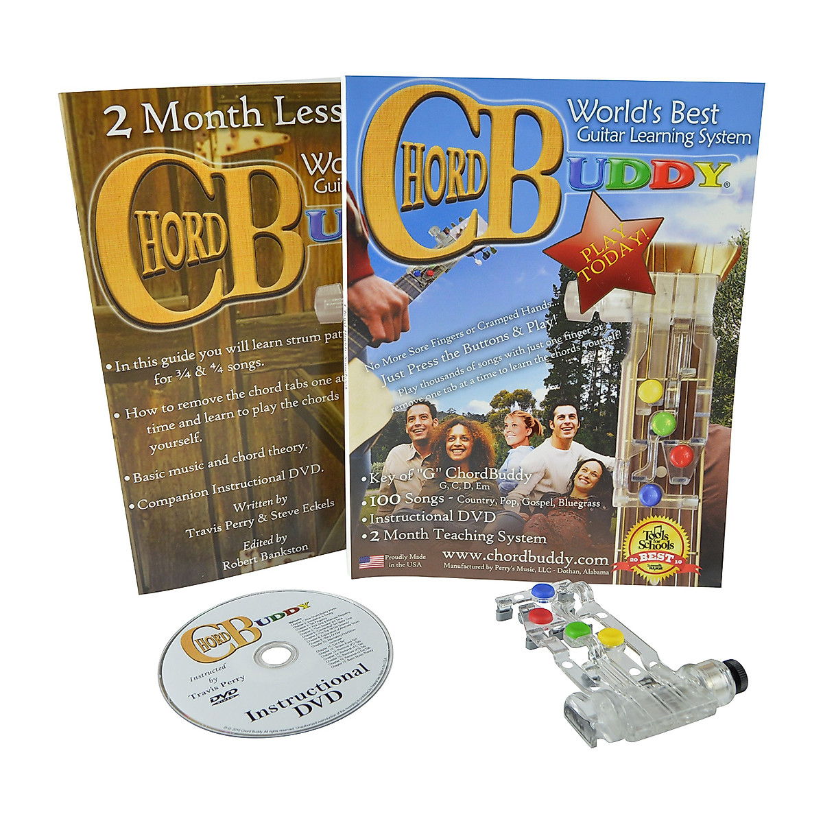 ChordBuddy Guitar Learning System for Right Handed Guitars. Includes ChordBuddy, 2 Month Lesson Plan DVD and Song Book