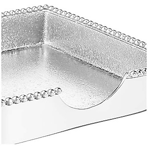 Mariposa Beaded Luncheon Napkin Holder, Silver