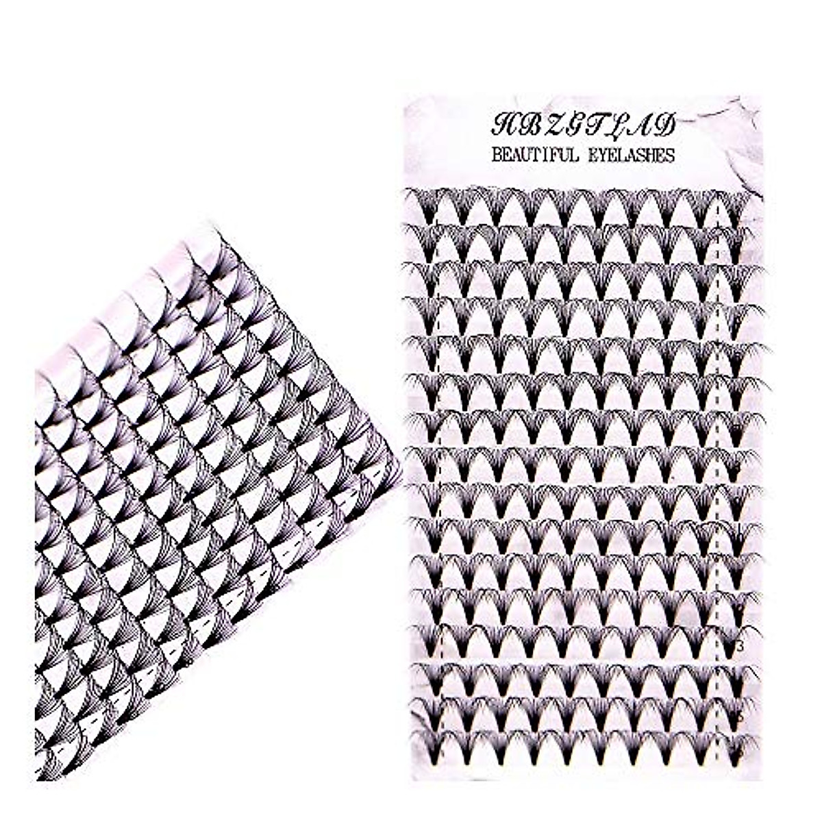 HBZGTLAD Premade Russian Volume Fans 16 lines 3/4/5/6/10/20D Mink Eyelashes D/DD curl Short Stem Lash Eyelash Extensions Supplies (16mm, 0.05-DD-20)