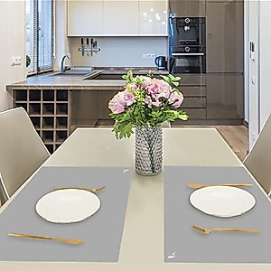 Thick Silicone Counter Mat Large Set of 2, Heat Resistant Mat for Kitchen Table/Countertop Protector/Non Stick Pastry Baking Mat Placemats, Silicone Mat for Crafts Kids (20×28, Gray)