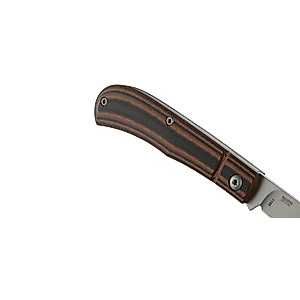 CRKT Venandi EDC Folding Pocket Knife: Lightweight Everyday Carry Knife, Slip Joint Lock, G10 Handle with SS Inlay 7100,Brown