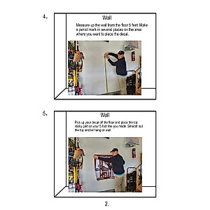 Pickleball Racquet Sport Wall Drill Target Decal - Peel and Stick Poster - A Dink Pad for Pickleball Training - Perfect Aids and Equipment - Be A Slam Master Today