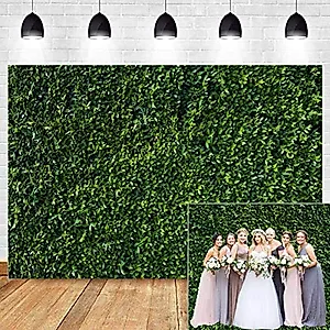 Fanghui 9x6FT Vinyl Natural Green Leaves Grass Picture Photography Backdrop for Spring Summer Wedding Birthday Party Banner Supplies Indoor Outdoor Photo Studio Background Booth Props