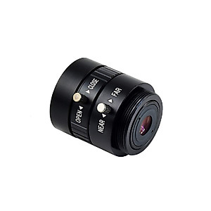 Waveshare Industrial Wide Angle Lens with 6mm Focal Length 63° Field Angle and CS-Mount Compatible with Raspberry Pi HQ Camera