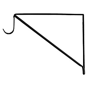 Harrier Hardware Premium Heavy Duty Closet Shelf and Rod Bracket, Black, 3-Pack