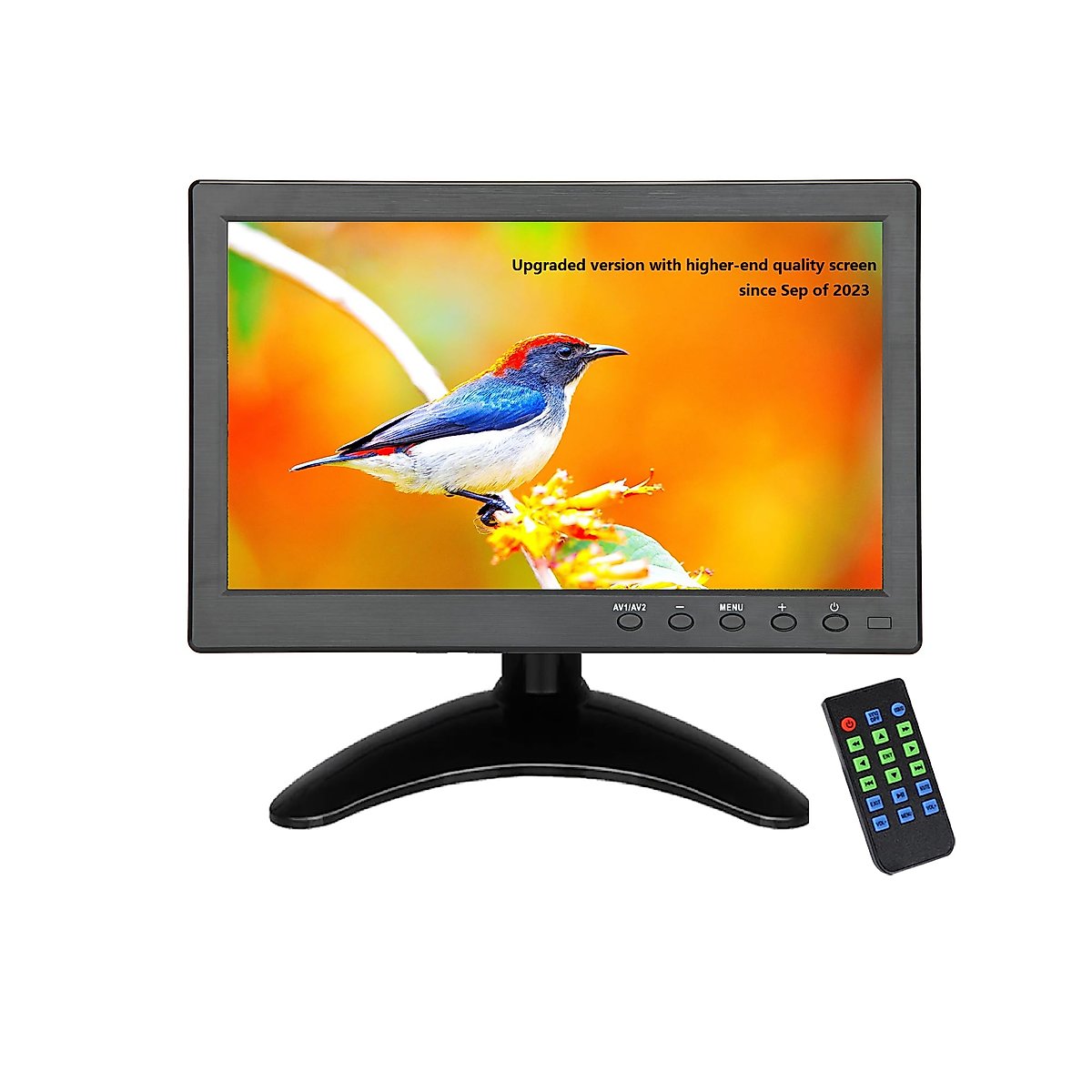LONCEVON 10 inch Portable HDMI Monitor Mini VGA Monitor Screen for PC/Camera/TV/Raspberry PI/Gaming; 1024x600 Pixel Support 1920x1080P Resolution; with Dual Speakers and USB Port