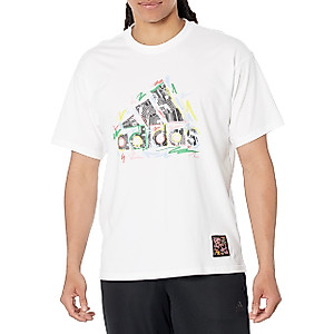 adidas Men's Pride Tee, White, Medium