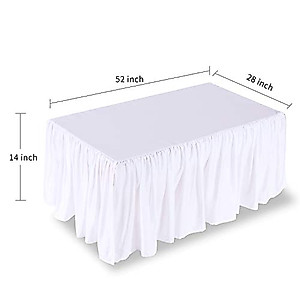 Crib Skirt Dust Ruffle, 100% Egyptian Cotton 400 Thread Count Soft Breathable Crib Bedding Skirt for Baby, Boys and Girls, Fading Resistant (White)