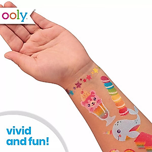 Ooly 50 Temporary Tattoos For Kids, Safe & Non-Toxic Temporary Tattoo, Party Favors for Kids 4-8, Great Goodie Bag Stuffers & Fun Birthday Decorations - Over the Rainbow