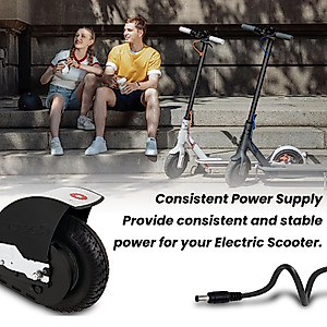 42V 2A Electric Scooter Charger Compatible with GOTRAX G2, G3, G4, Apex, Glider, XR Elite, XR Ultra 36V Electric Bike Lithium Battery Charger,Diameter 5.5mm, 2.1mm