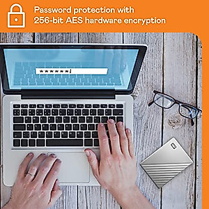 WD 2TB My Passport Ultra, Silver, Portable External Hard Drive, backup software with defense against ransomware, and password protection, USB-C and USB 3.1 - WDBC3C0020BSL-WESN