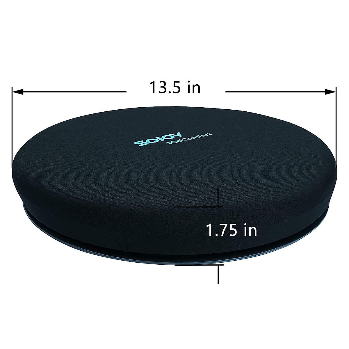 Sojoy iGelComfort Deluxe Gel Swivel Seat Cushion with Supportive Memory Foam 360 Degrees Rotating Seat Cushion for Home,Stool Chair,Office, 13.5 Inches in Diameter