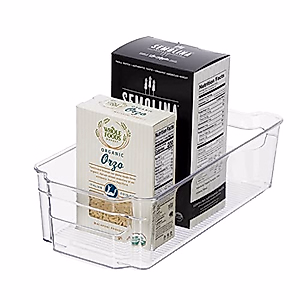 Oggi Clear Stackable Storage Bin for Fridge, Freezer and Pantry
