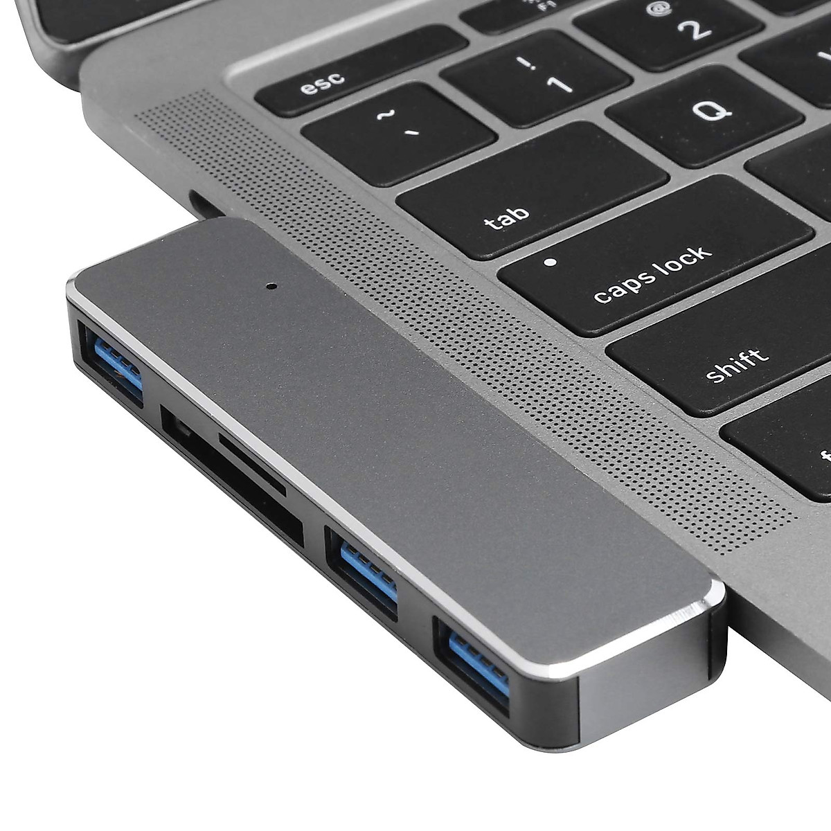 5-in-1 USB C Adapter,5 in 1 Hub Aluminum Alloy Docking Station,TypeC to Memory Card Network Adapter,TypeC Hub Multifunction Docking Station Electronic Adapter