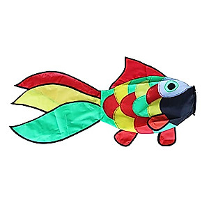 C COMCROSFLY Rainbow Fish Windsock, Wind Socks Outdoor Hanging for Outdoor Patio Garden Decorative Wind Spinners 31 in Hanging Fish
