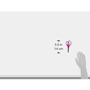Scotch 5" Soft Touch Blunt Kid Scissors, Magenta, Ideal for School and At-Home Crafting Projects (1442B)