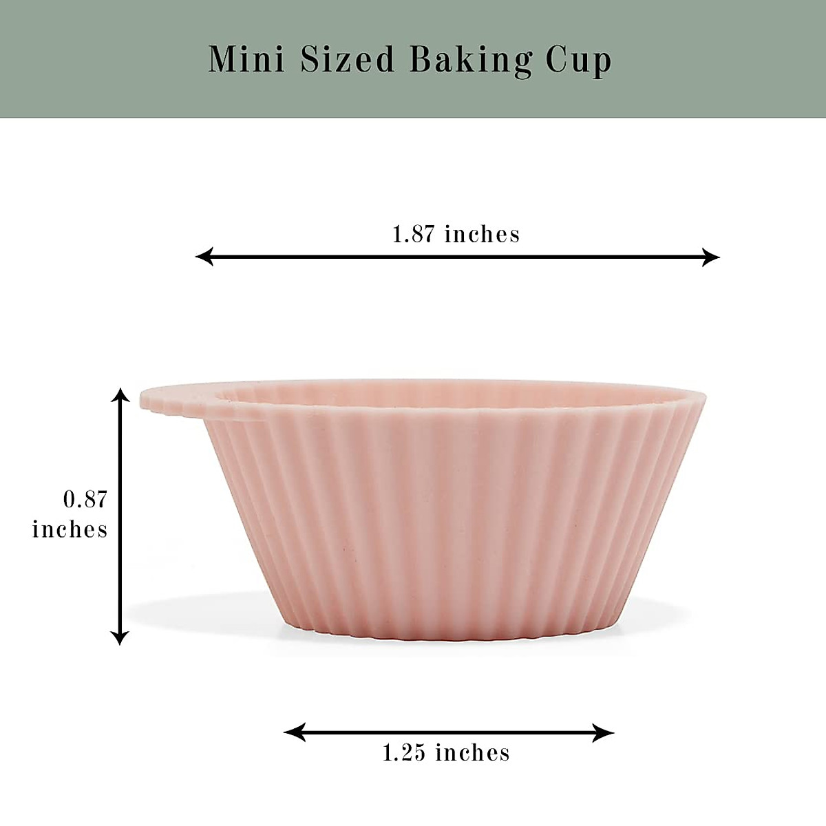 The Silicone Kitchen Reusable Silicone Baking Cups with Handle - Dusty Rose Pink & Blue Bundle, Non-Toxic, BPA Free, Dishwasher Safe (24 Regular, 12 Jumbo, 24 Mini)