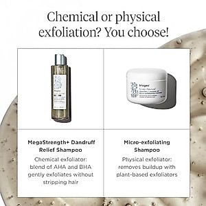 Briogeo Scalp Revival Megastrength Dandruff Shampoo, Charcoal + AHA/BHA with Salicylic Acid 3%, Anti-Dandruff Shampoo to Soothe a Dry, Flaky, Itchy Scalp, Vegan, Cruelty-Free, 8.4 fl oz