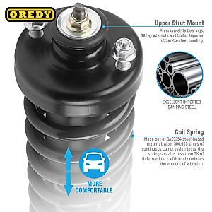 OREDY 4 pcs Front Rear Struts w/Coil Spring Suspension Kit Replacement for 1997-2001 Honda CR-V -171583 171325