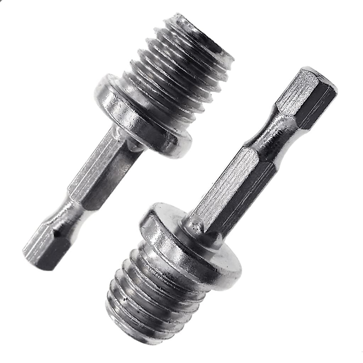 HUIFACAI 2 Pcs/Set M14 Hexagon Connecting Rod Adapter Drill Chuck 1/4 Connecting Rod Stainless Steel Parts 1/4 Connecting Rod Adapter Drill Chuck M14 2x Stainless Steel